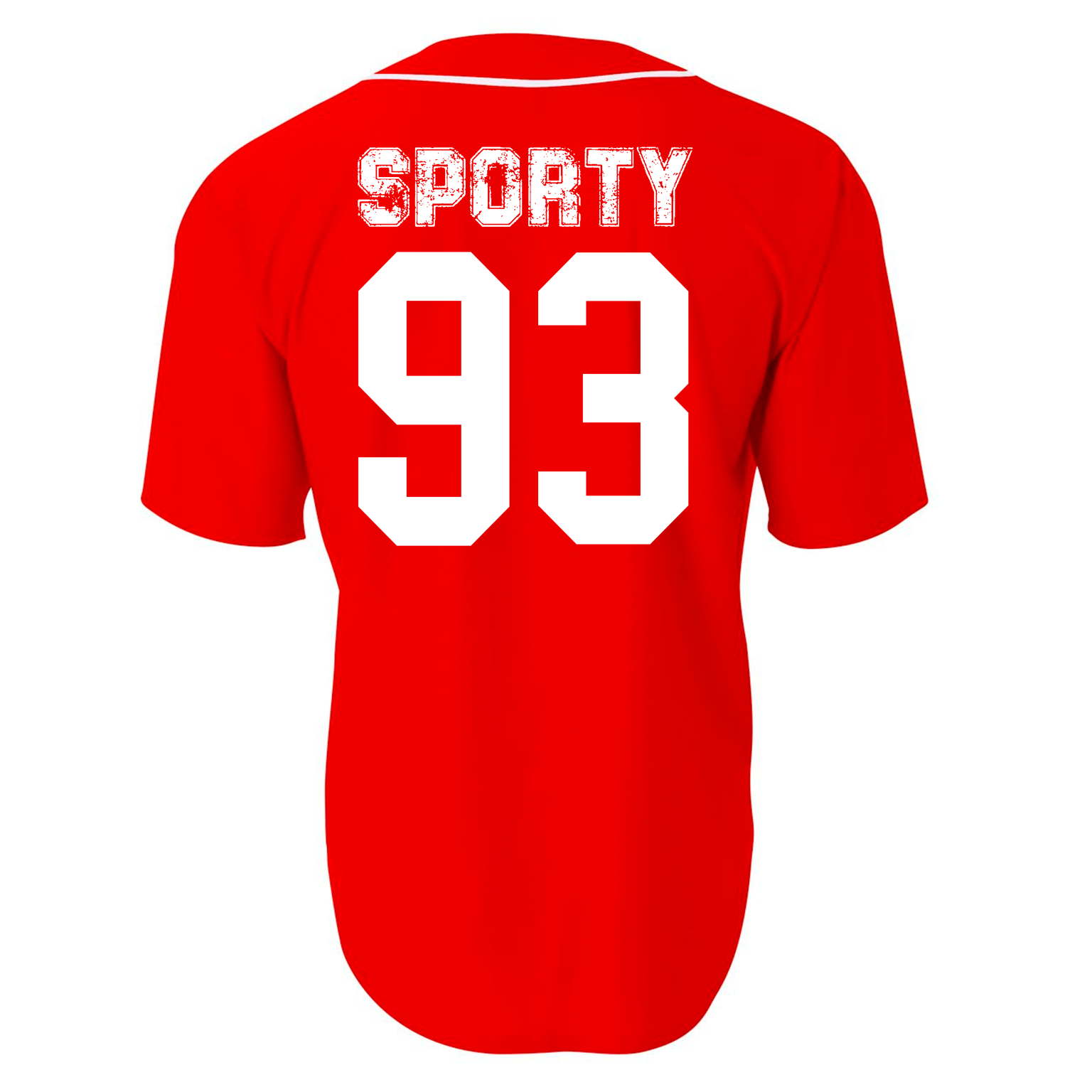 Unisex Short Sleeve Full Button Baseball Jersey